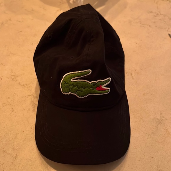 Lacoste | Accessories | Mens Contrast Strap And Oversized Crocodile Cap ...